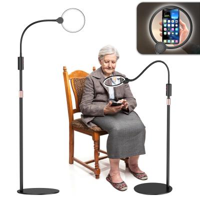 China 360 Degree Rotation LED Magnifier with Large Capacity Battery and 3x+6x Magnification for Reading and Crafts for sale
