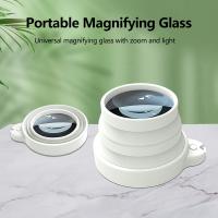China Foldable LED Magnifying Glass with K9 Optical Lens and Multi-Position Design for Portable Use for sale