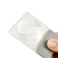 China Credit Card Screen Magnifier LED Illuminated 2.5X 48mm Diameter Bundle Wallet Purse Magnifying Glass Pocket Card for sale