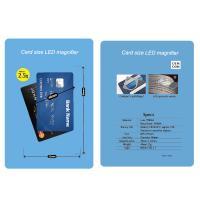 China Credit Card Screen Magnifier LED Illuminated 2.5X 48mm Diameter Bundle Wallet Purse Magnifying Glass Pocket Card for sale