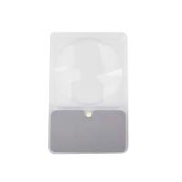 China Credit Card Screen Magnifier LED Illuminated 2.5X 48mm Diameter Bundle Wallet Purse Magnifying Glass Pocket Card for sale