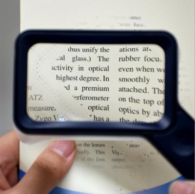 China White Black 2.5X K9 Lens Screen Magnifier LED Illuminated Handheld Transparent for Reading for sale