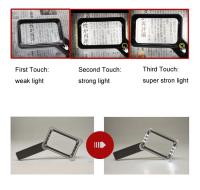China White Black 2.5X K9 Lens Screen Magnifier LED Illuminated Handheld Transparent for Reading for sale