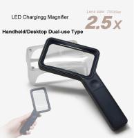China 3X Handheld Screen Magnifier LED Light Book Reading Maintenance Identification Collection Jewelry Antique Foldable Desktop for sale