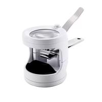 China 3.5X Magnification LED Pocket Magnifier with K9 Lens and Integrated Nail Clipper for Precision Manicure for sale