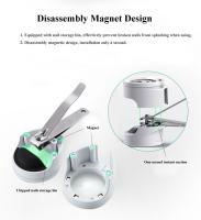 China 3.5X Magnification LED Pocket Magnifier with K9 Lens and Integrated Nail Clipper for Precision Manicure for sale