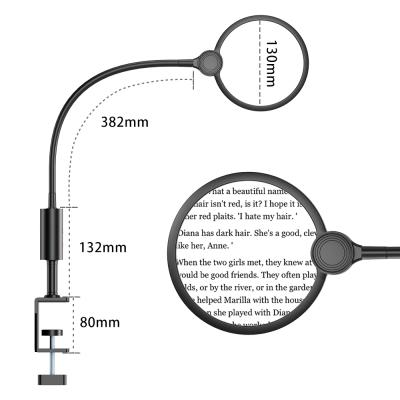 China Desktop Vintage Style Magnifier Reading Detachable Magnifying Glass Rechargeable Magnifier Professional Outdoor Field for sale
