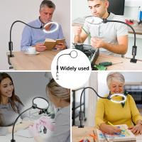 China Desktop Vintage Style Magnifier Reading Detachable Magnifying Glass Rechargeable Magnifier Professional Outdoor Field for sale