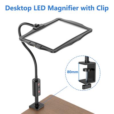 China 1.8X Adjustable Loupe Large Lens Magnifier with 48 LED Lights for Detailed Work Repair and Jewelry Making for sale