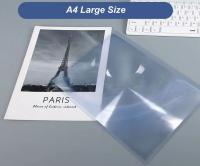 China 3X Magnification A4 Full Page PVC Plastic Magnifying Sheet and Handheld Reading Magnifier for sale