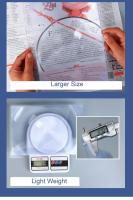China 3X Magnification A4 Full Page PVC Plastic Magnifying Sheet and Handheld Reading Magnifier for sale