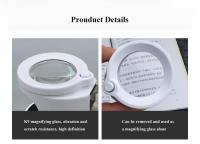 China Desktop Magnifier With LED Light Safety Portable Sharply Baby Nail Clipper Magnifier for sale