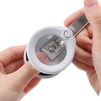 China Desktop Magnifier With LED Light Safety Portable Sharply Baby Nail Clipper Magnifier for sale