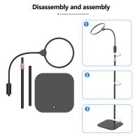 China 180mm Large Lens Durable Floor Standing Telescopic Magnifier for Reading Craft Detail Work for sale