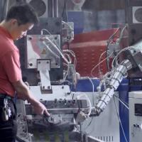 China Double Screw Automatic PP Strap Making Machine Plastic Making Machine with 2 Lines Semi Auto Pp Strapping Machine for sale