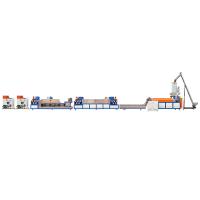 China 5-19mm Strap Width Size Plastic Strap Making Machine with Single Screw Design and 380V Voltage for sale