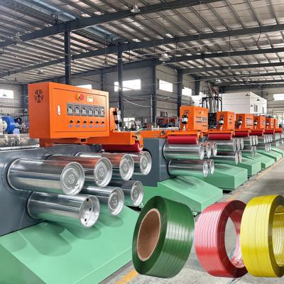China Fully Automatic High-accuracy Single-screw PET Strap Production Line for PET Strapping Band Manufacturing for sale
