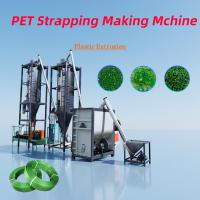 China PET Strap Making Machine Featuring Complete Production Line from Pre drying to Winding with Traction Stretching and Embossing Steps for sale
