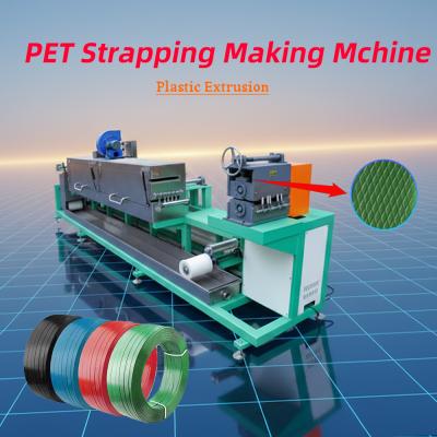 China PET Strap Making Machine Featuring Extrusion  Cooling Traction Stretching Embossing Setting and Secondary Cooling for sale
