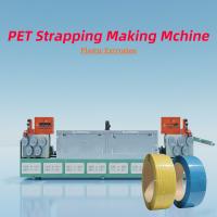 China Single Screw Extruder PET Strap Production Line with 38CrMoALA Screw Material, 100-800 KG/H Capacity, and Customizable Embossing Patterns for sale