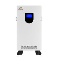 China 15.36kWh 51.2V Vertical Wall Mounted Lithium Battery With Top Cable Outlet Design for sale