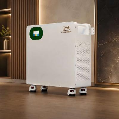 China 16kWh IP65 Floor Standing Lithium Battery with Lifting Casters for Solar Storage for sale