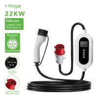 China 22kW Portable Type 2 EV Charger 32A 3 Phase Smart EV Charging Cable for sale