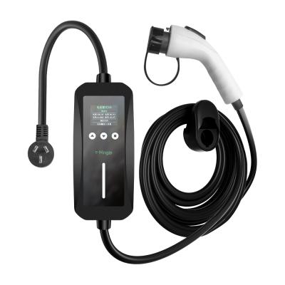 China 240V 3.5kW Portable EV Fast Charger Type 1 16A Adjustable Current Customizable Cable for sale