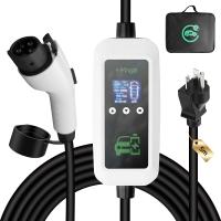 China Type 1 Portable EV Charger Level 2 16A Smart EV Charging Cable With LCD Display for sale