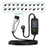 China Customized 3.5KW 16A Portable EV Charger OEM ODM Supported Type 2 EVSE with LCD Display and Safety Certification for sale