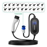 China ODM OEM Mode 2 Type 27kw 32A Smart Display Car Charging Station With App for sale