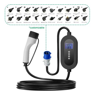China ODM OEM Mode 2 Type 27kw 32A Smart Display Car Charging Station With App for sale