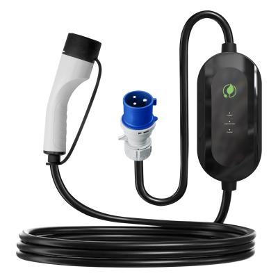 China Smart Portable EV Charger Type 2 7kW 32A Waterproof 8-32A Adjustable APP for sale