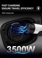 China Customized 3.5KW 16A Portable EV Charger OEM ODM Supported Type 2 EVSE with LCD Display and Safety Certification for sale