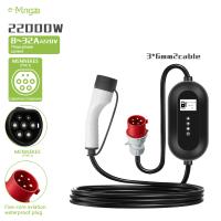 China E-mingze 32A/22KW Mode 2 Type 2 3 Phase Portable Charger For Ev Cars With App Wifi for sale