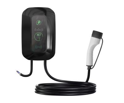 China 32A 7kw Type 2 Smart Display Mode 3 Wall Box EV Charger With App And NFC Card for sale