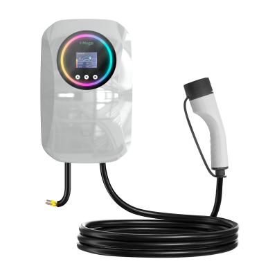 China E-Mingze OEM 32A 7KW Wall Mounted Type 2 EV Charger with WiFi APP and NFC Card for sale