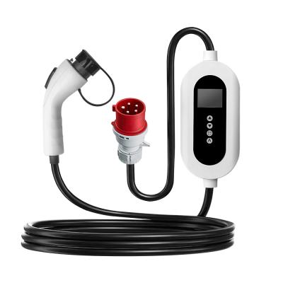 China E-mingze Mode 2 Smart Display GBT 11kw/16A 3 phase ev portable charger for sale