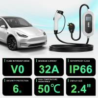 China Portable AC EV Charger 7KW Type 1 8A-32A Adjustable Current CE RoHS for sale