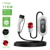 China E-mingze Fast Charging 11kw/16A Mode 2 Type 2 IP65 3 Phase Mobile Ev Charger for sale