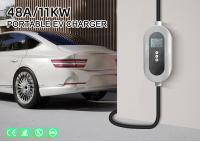 China Portable Type1 Charger 11kW 48A Fast Charging LCD Screen For Home Travel for sale