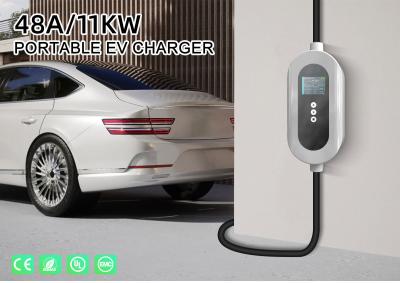 China Portable Type1 Charger 11kW 48A Fast Charging LCD Screen For Home Travel for sale