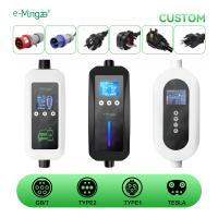 China Home Use Smart Electric Vehicle Level2 Portable Ev Charger Type1 Type2 Gbt Tesla With App for sale