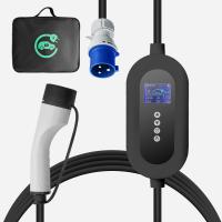 China Type 2 Adjustable 8A-32A 7kW Portable Electric Charger For Home Travel 5m 10m 15m 20m for sale