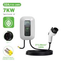 China Type 1 7KW 32A Mode 3 AC Charging Wall Mounted Charger With App Wifi for sale