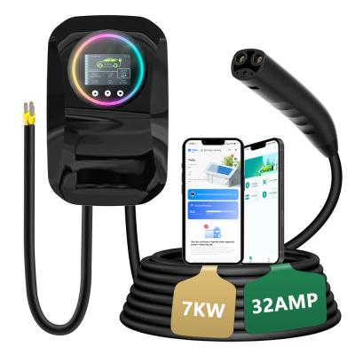China Tesla 7KW 32A Mode 3 1 Phase Wall Box EV Charger Mono Fase Ricarica Auto Elettrica for sale