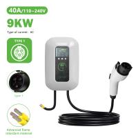 China USA Standard 110V-250V 9kW Wall Box EV Charger Adjustable Current 8-40A With NFC APP for sale