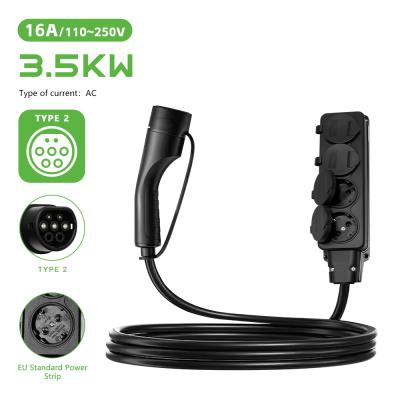 China Type 2 V2L Socket 3.5kW 16A AC Vehicle-to-Load Adapter for BYD Tesla CCS2 EV for sale