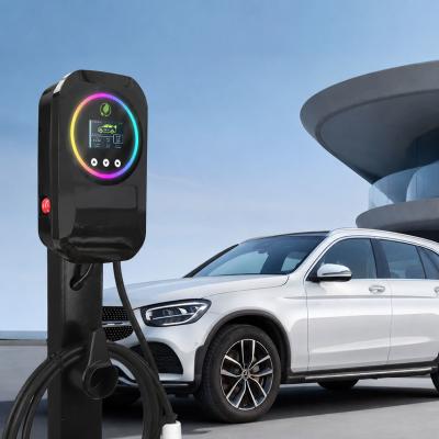 China 32A 40A 48A Level 2 Type1 J1772 Wall Mounted EV Charger For Tesla BYD Home Charging Use for sale