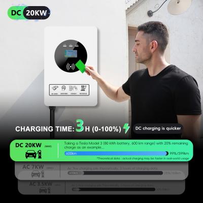 China GB/T 20kW DC EV Charger Portable Charging Solution For Electric Vehicles for sale